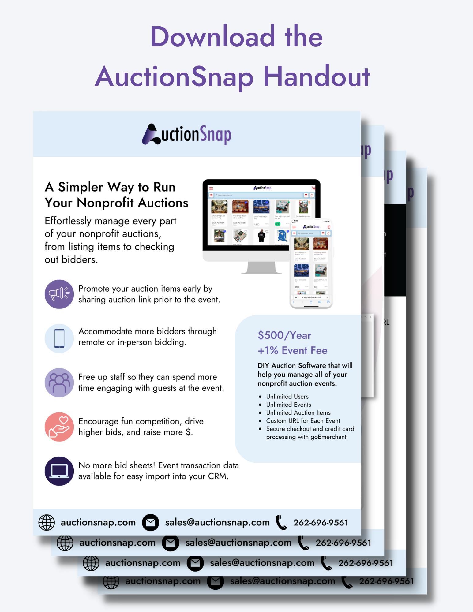 Handout - AuctionSnap