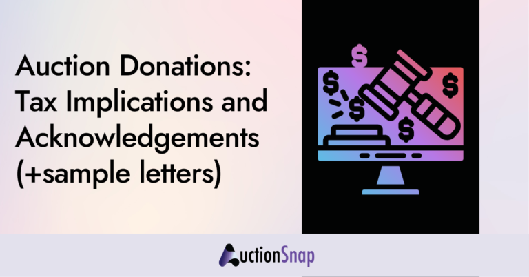 Auction Donations: Tax Implications and Acknowledgements (+sample ...