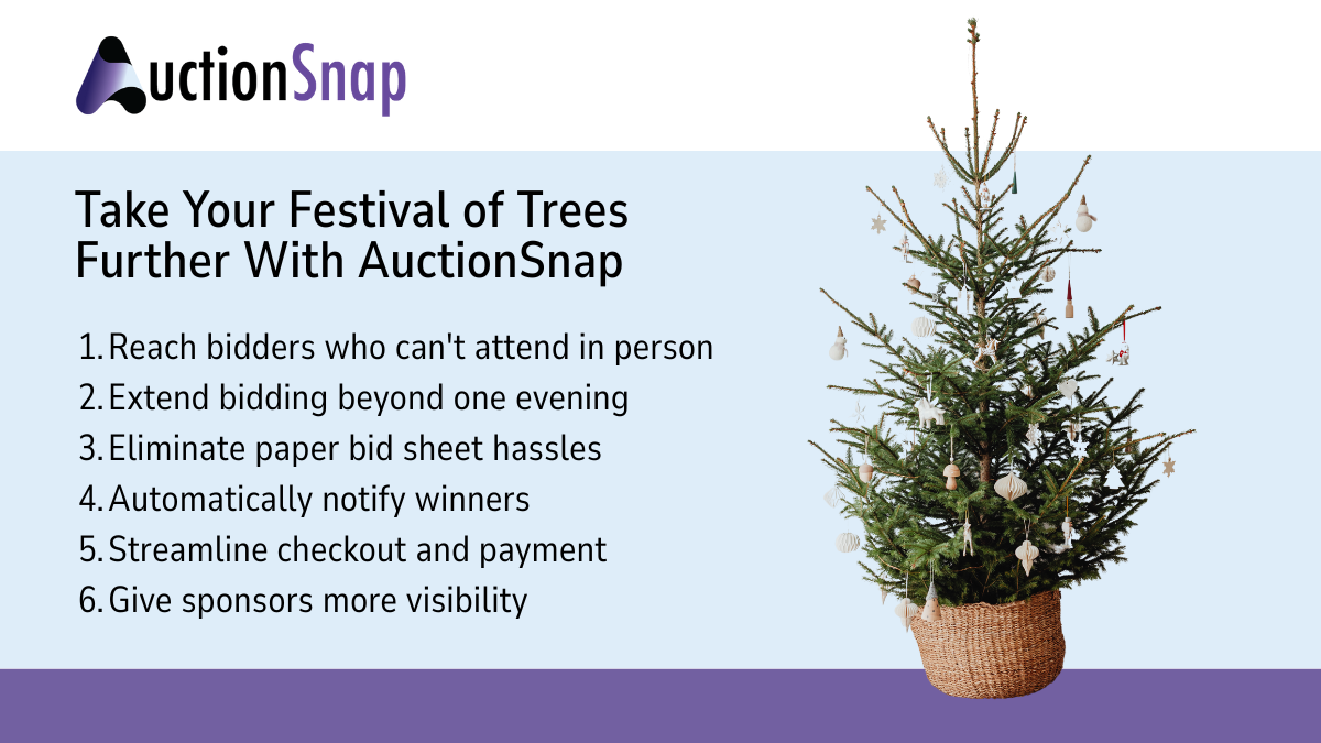 How to Host a Successful Festival of Trees Fundraiser With AuctionSnap - AuctionSnap